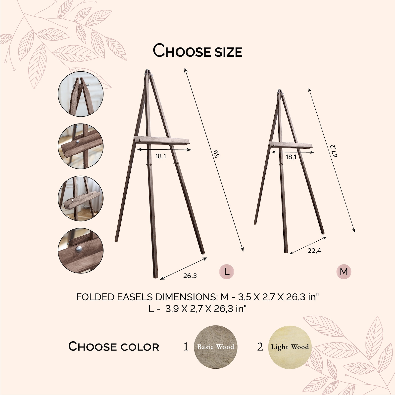 Wedding Wood Easel Stand Photo Picture Paiting Easel Stand - Etsy