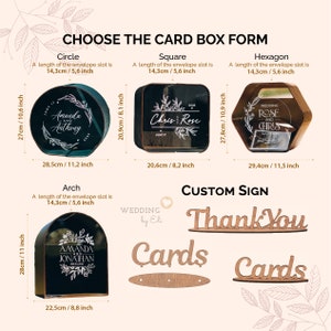 Custom Wedding Card Box, Envelope Box for Gifts & Cards, Wedding ...