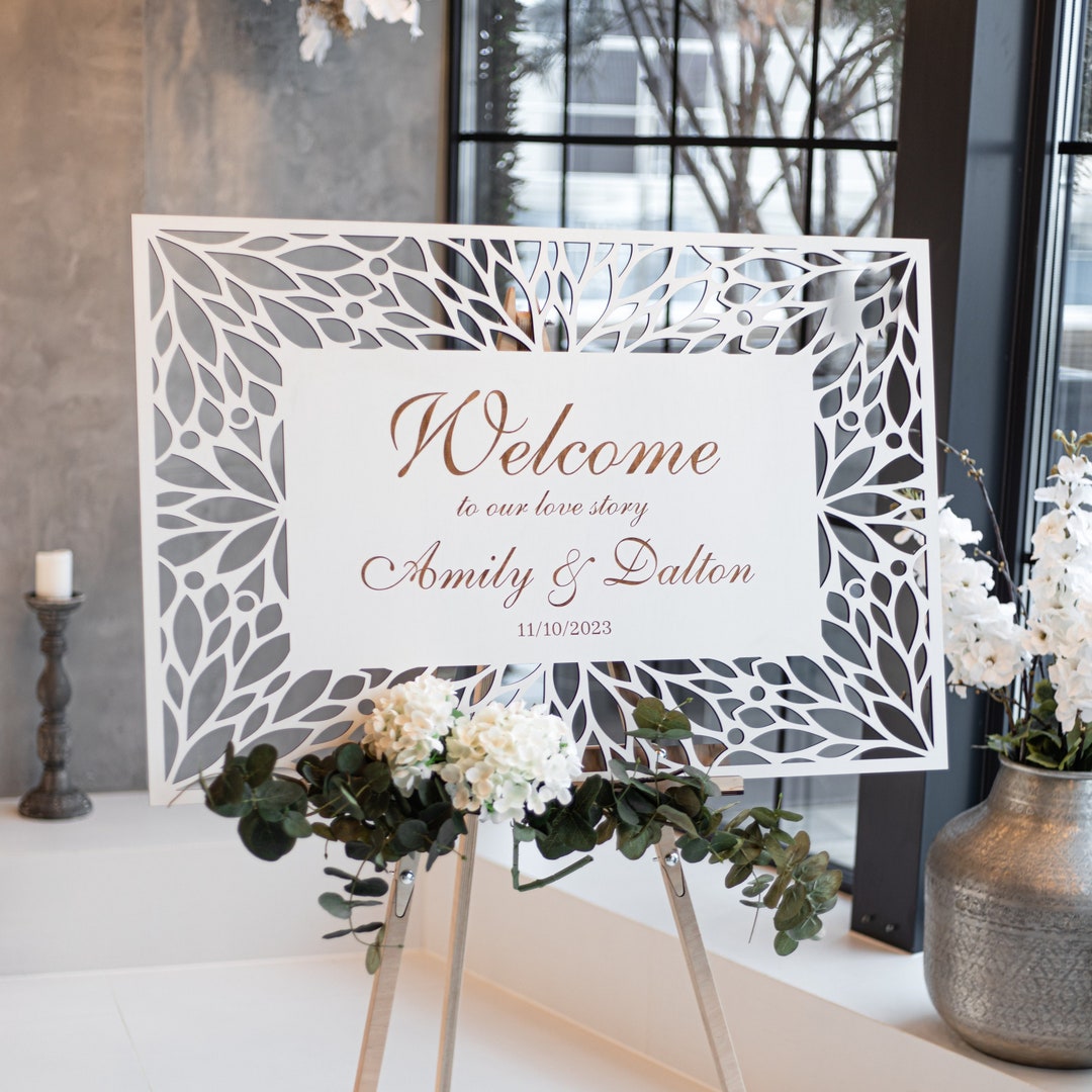 Wedding Welcome Sign, Ceremony, Personalized Wooden Wedding Decor ...