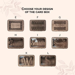 Rectangle Wedding Card Box With Envelopes Slot , Custom Wooden Advice ...