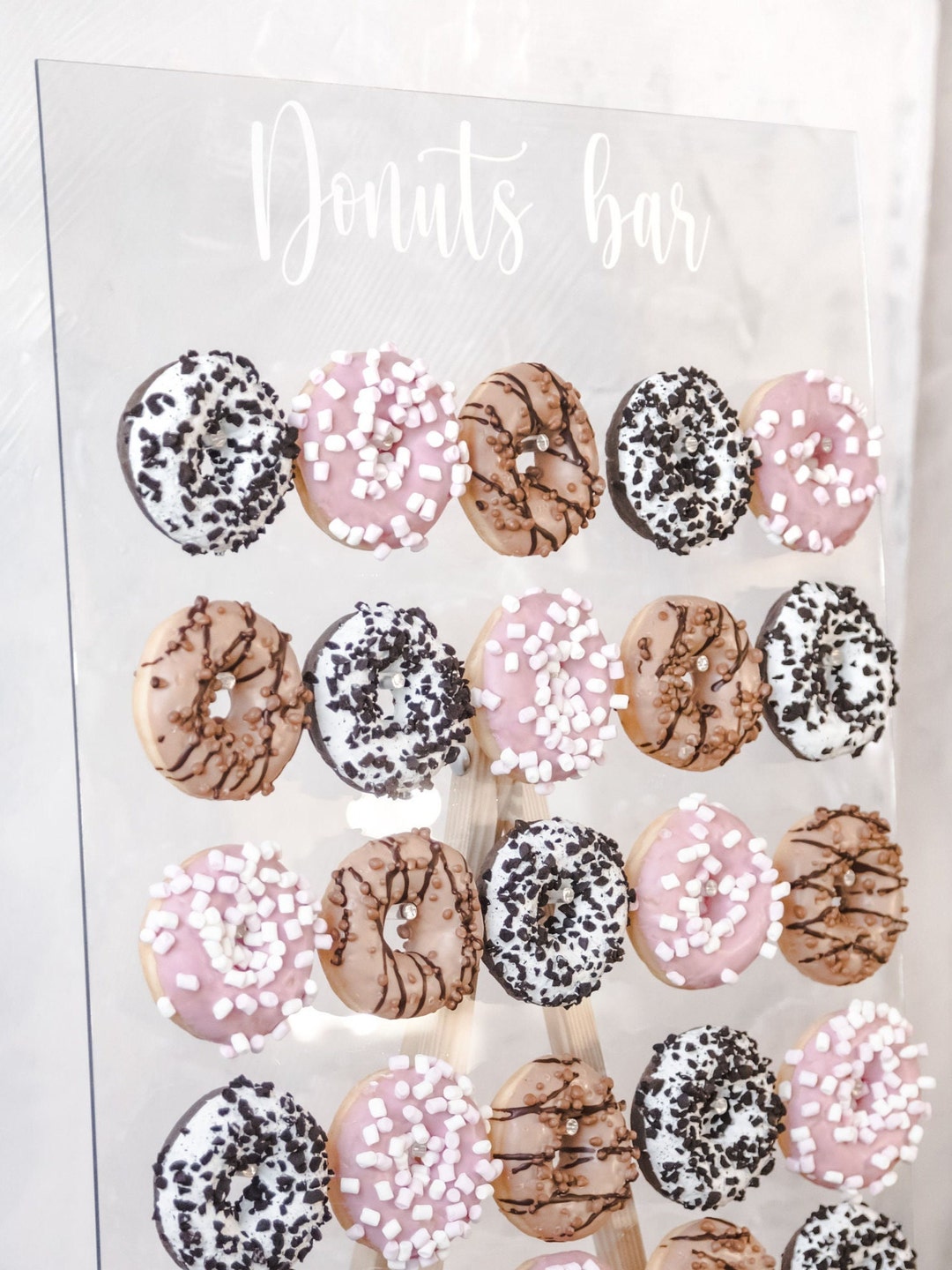 Personalized Donut Wall Stand, Donuts Bar, Donut Board, Wedding Decor ...