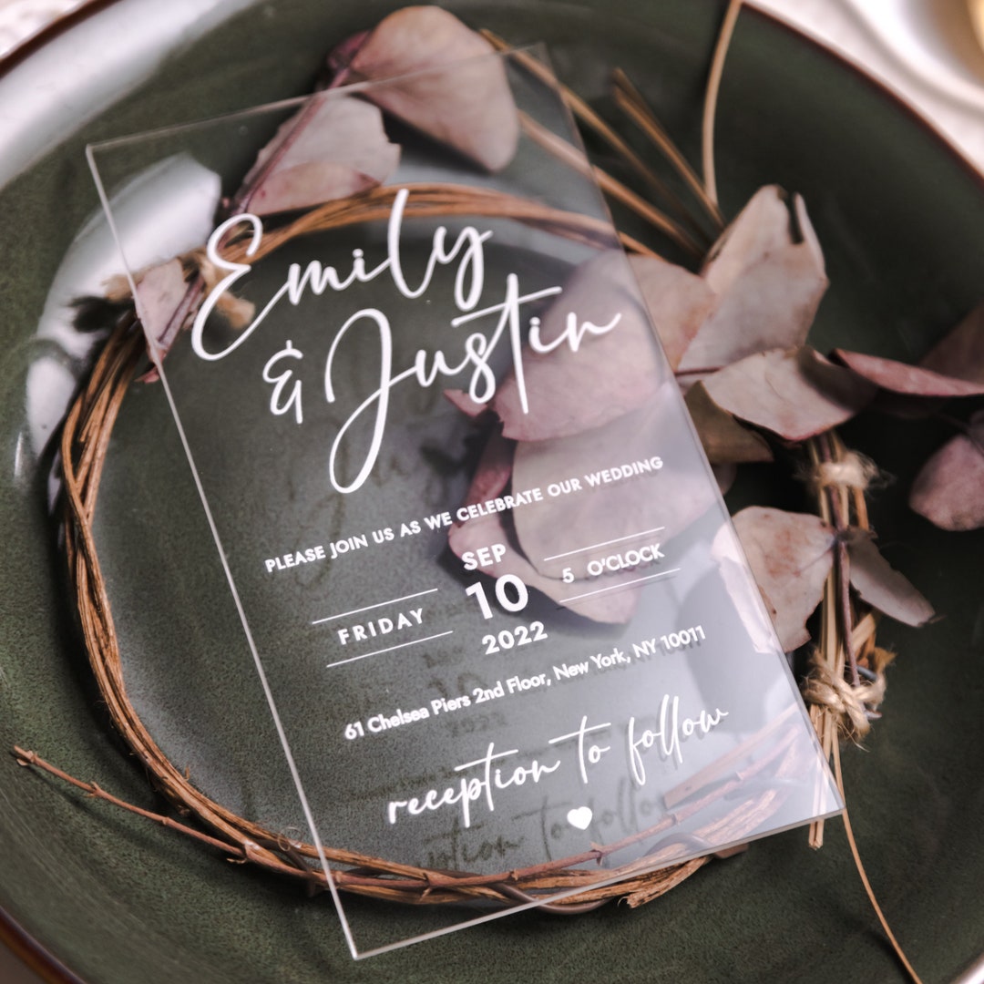 Custom Acrylic Wedding Invitation Signs Rehearsal Dinner - Etsy