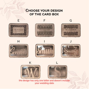 Unique Boho Wedding Card Box With Slot, Wooden Envelope Box ...