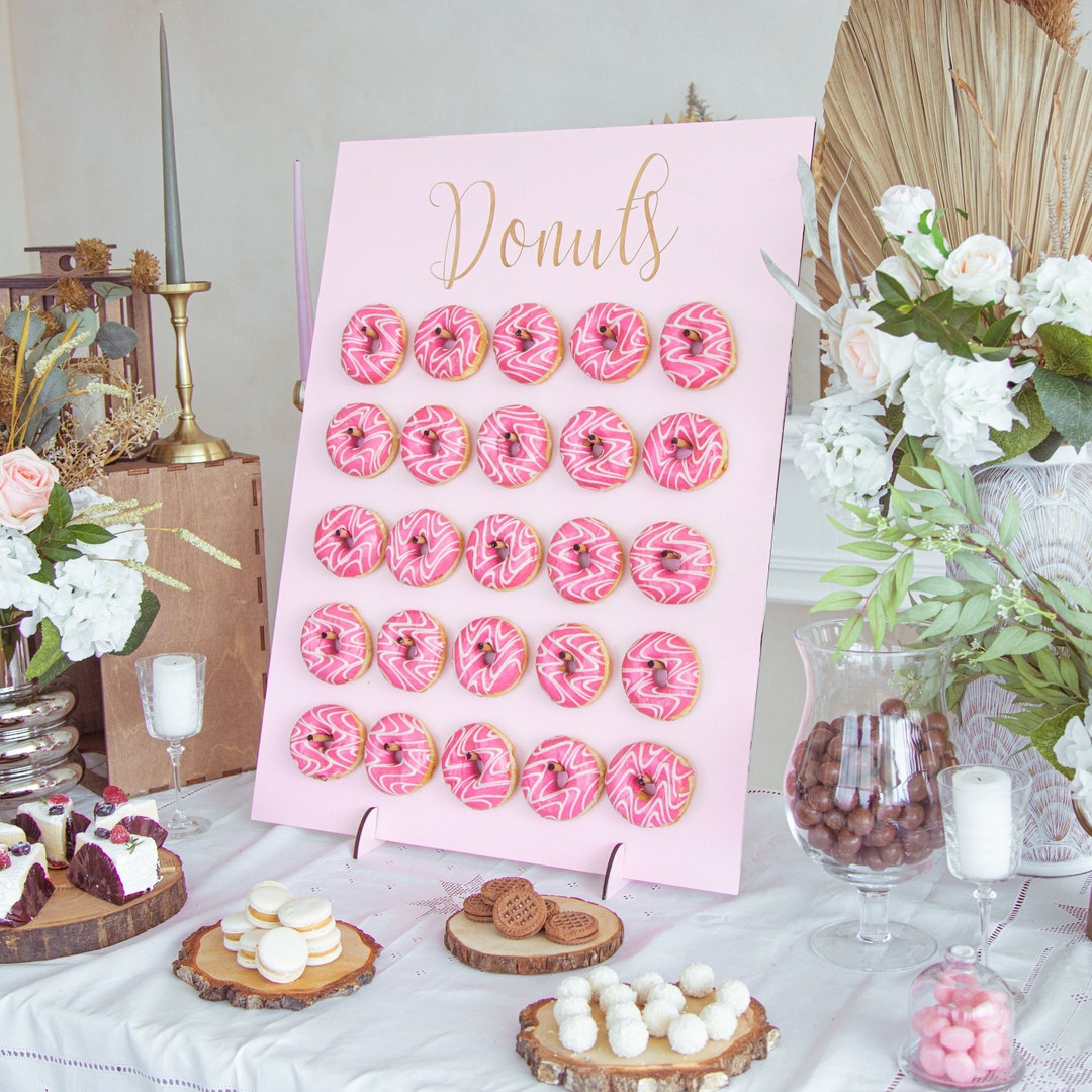 Custom Rustic Donut Wall Display Stand, Donut Board Wedding, Rustic ...