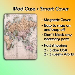 World Map Ipad Air 4 Case 2020 Ipad 9 Case Ipad Pro 11 2021 - Etsy