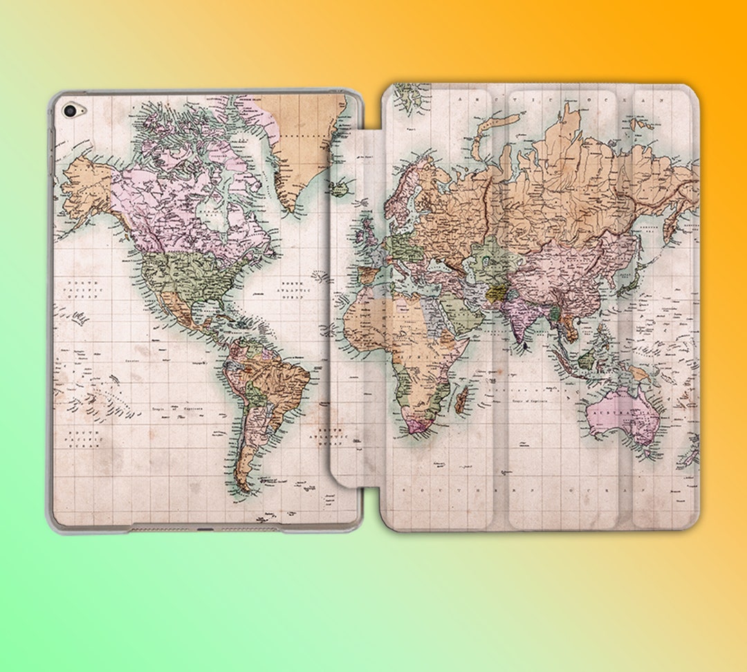 World Map Ipad Air 4 Case 2020 Ipad 9 Case Ipad Pro 11 2021 - Etsy