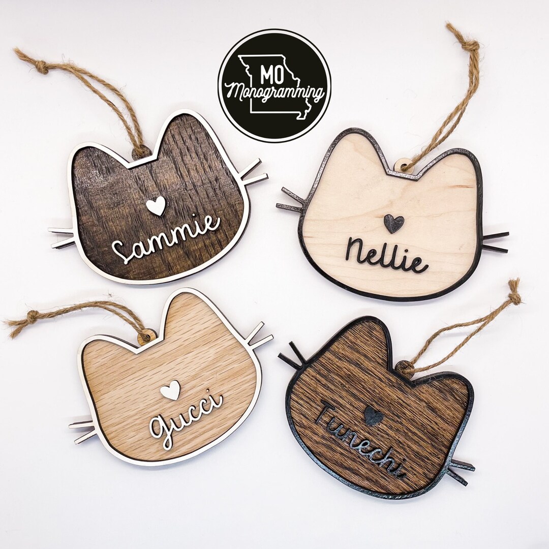 Personalized Cat Face Ornament Personalized Gift - Etsy