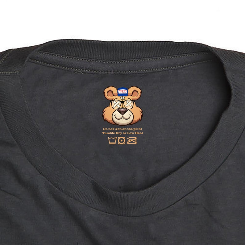 Tag-less Neck Label Custom FULL COLOR Tagless Heat Transfer - Etsy