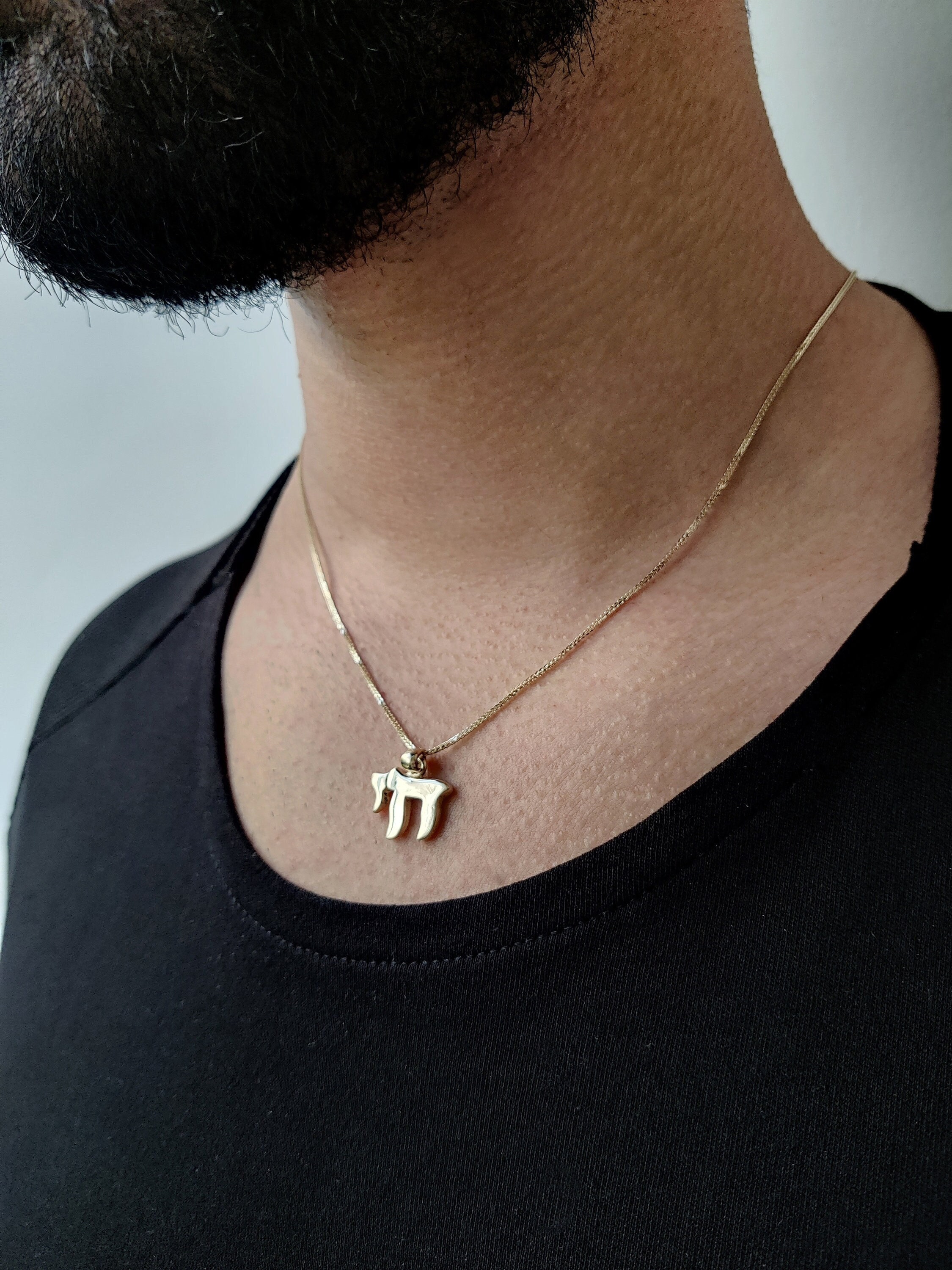 Gold Chai Necklace For Men