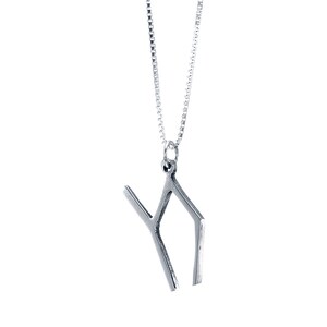 Modern and Delicate 14K Gold Geometric Chai Pendant - Etsy