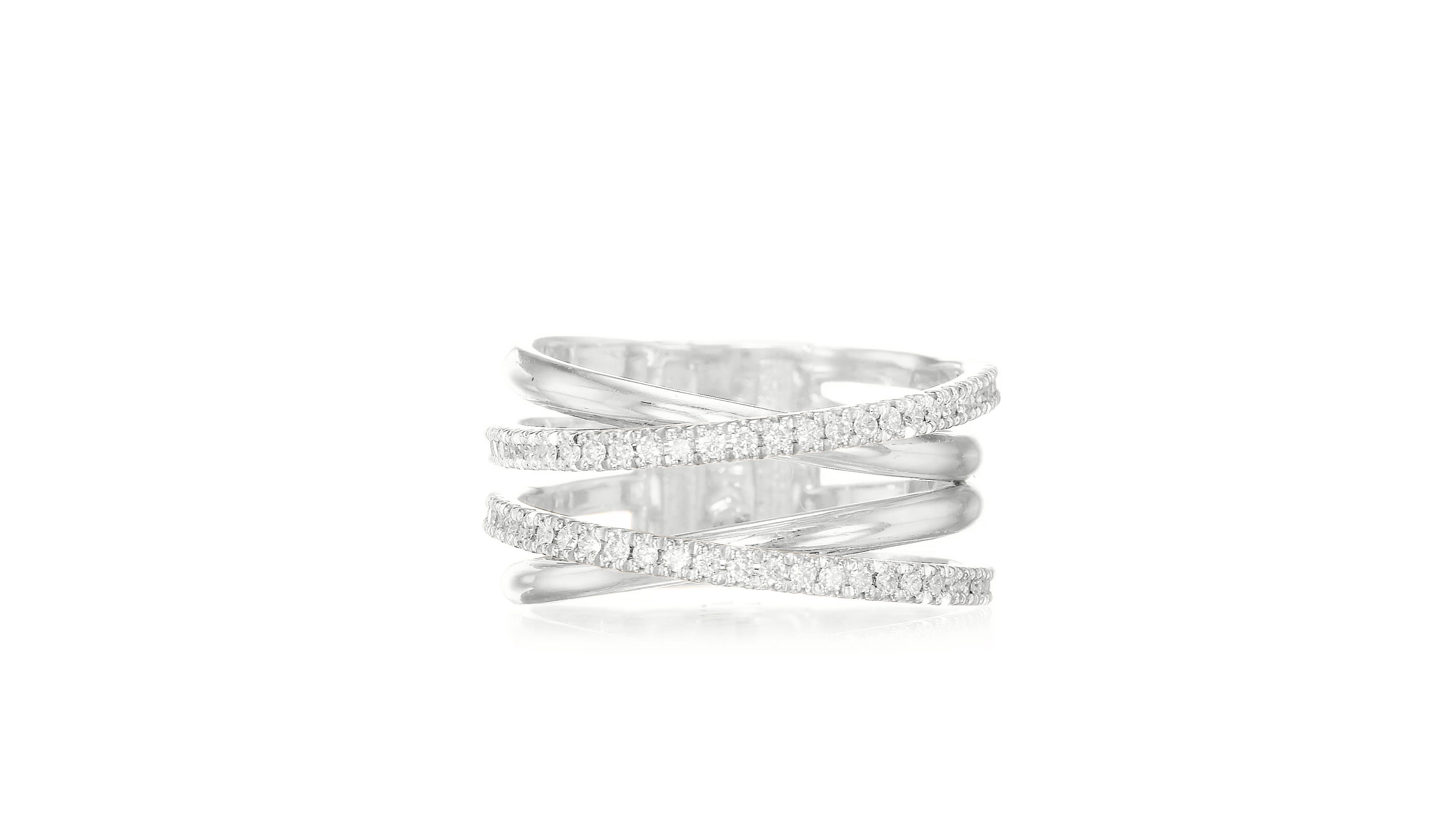 Stunning Intertwining Diamond Ring - Etsy