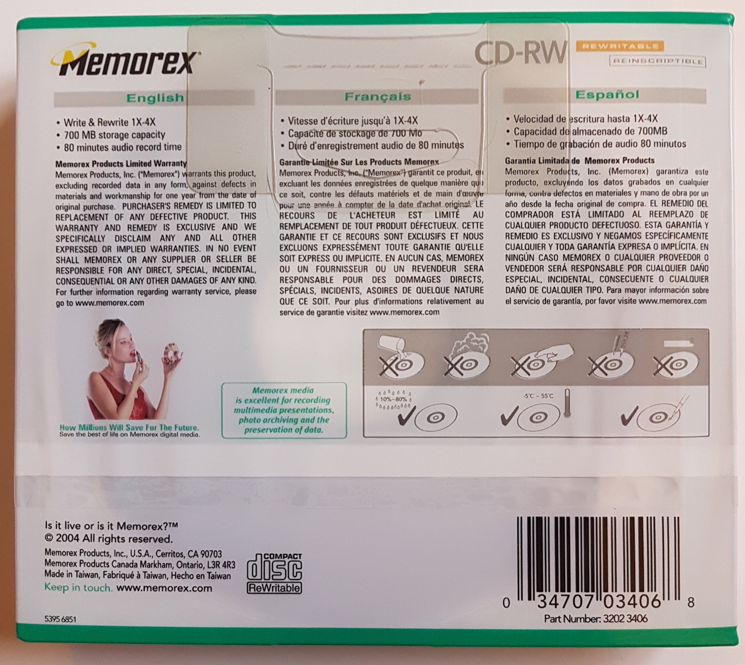 Memorex CD-RW 5PK, 700MB, 4X, 80 Min Audio Record Time, Rewritable - Etsy
