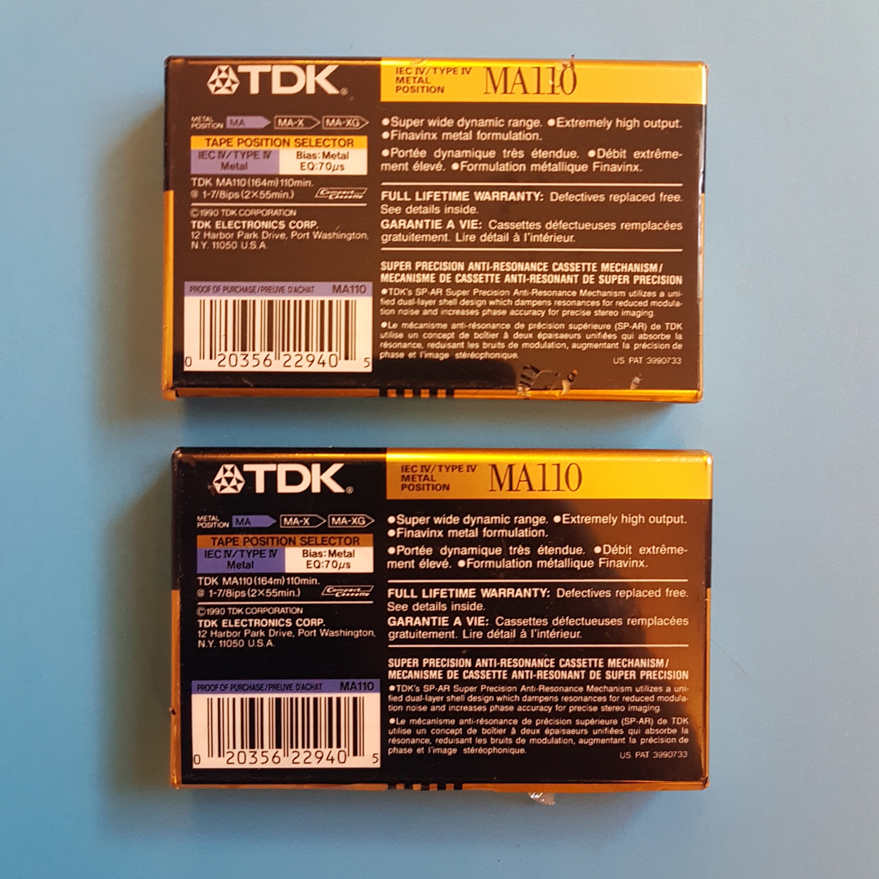 TDK MA 110 Audio Cassette Metal Position Type IV New Old Stock Factory ...