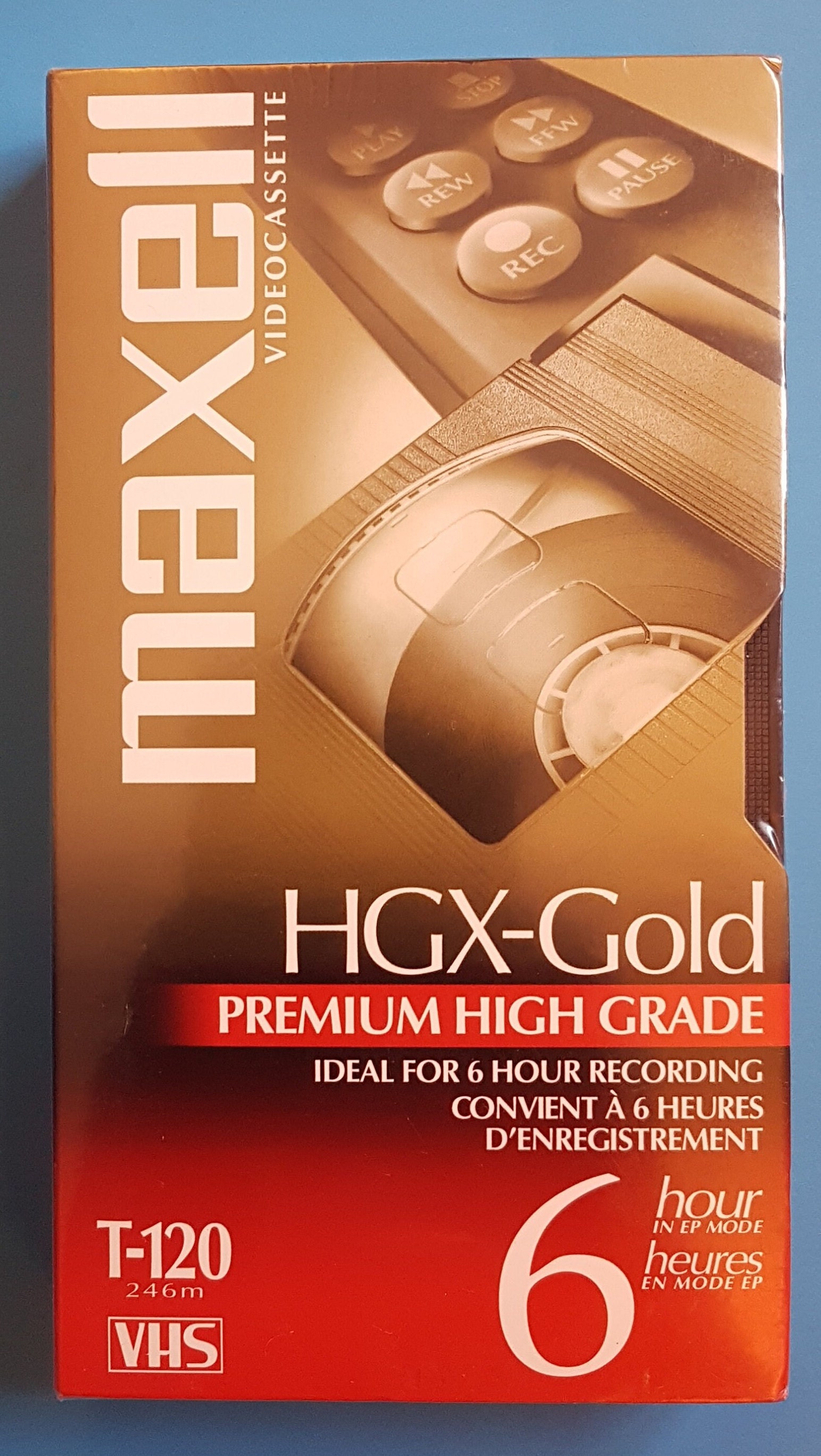 Maxell T-120 Blank VHS Video Cassette Premium Hi Grade 6 Hour Tape NOS ...