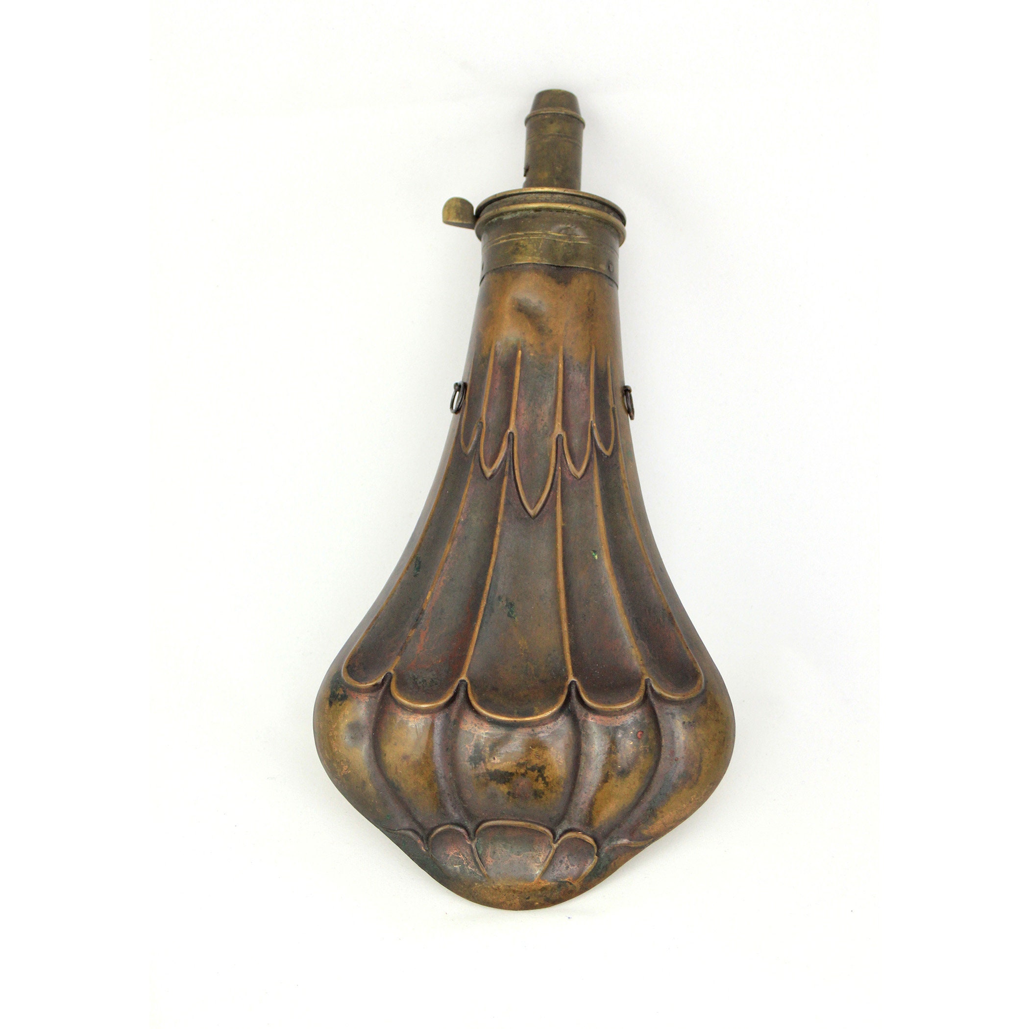 Vintage brass powder flask | Etsy