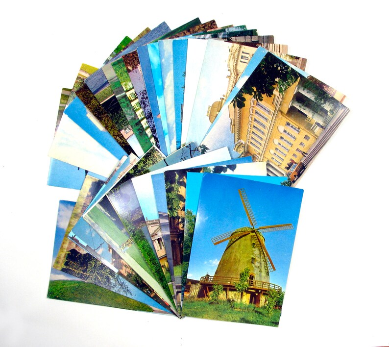 A Collection of Old Postcards With Views of Lithuanian Cities | Etsy