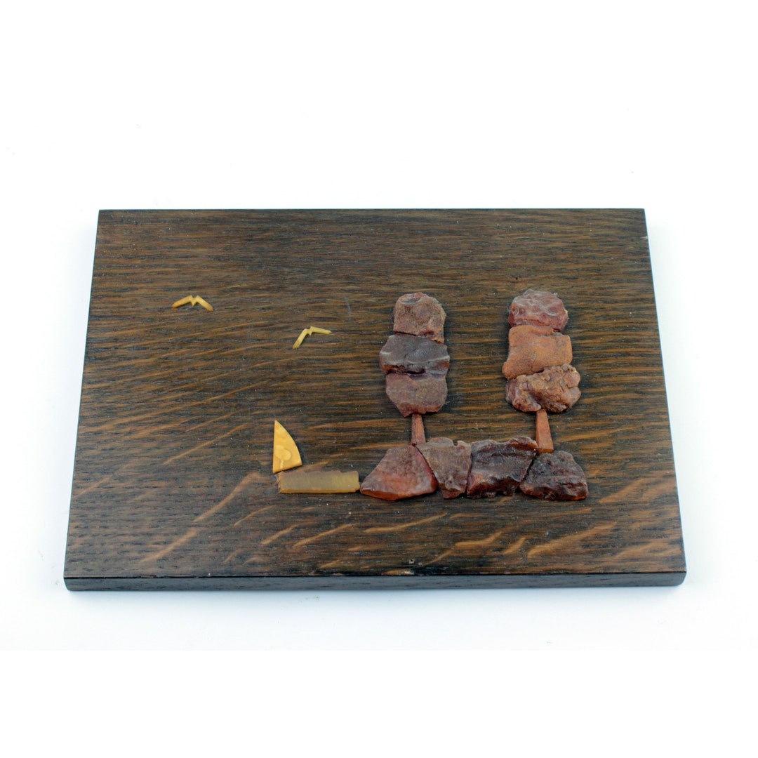 Vintage Wooden Wall Pano From Baltic Amber. Made in 20th Century USSR ...