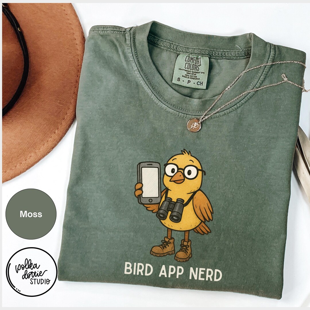 Funny Bird Nerd Shirt, Birdwatcher Bird ID App User, Bird Sound ID ...