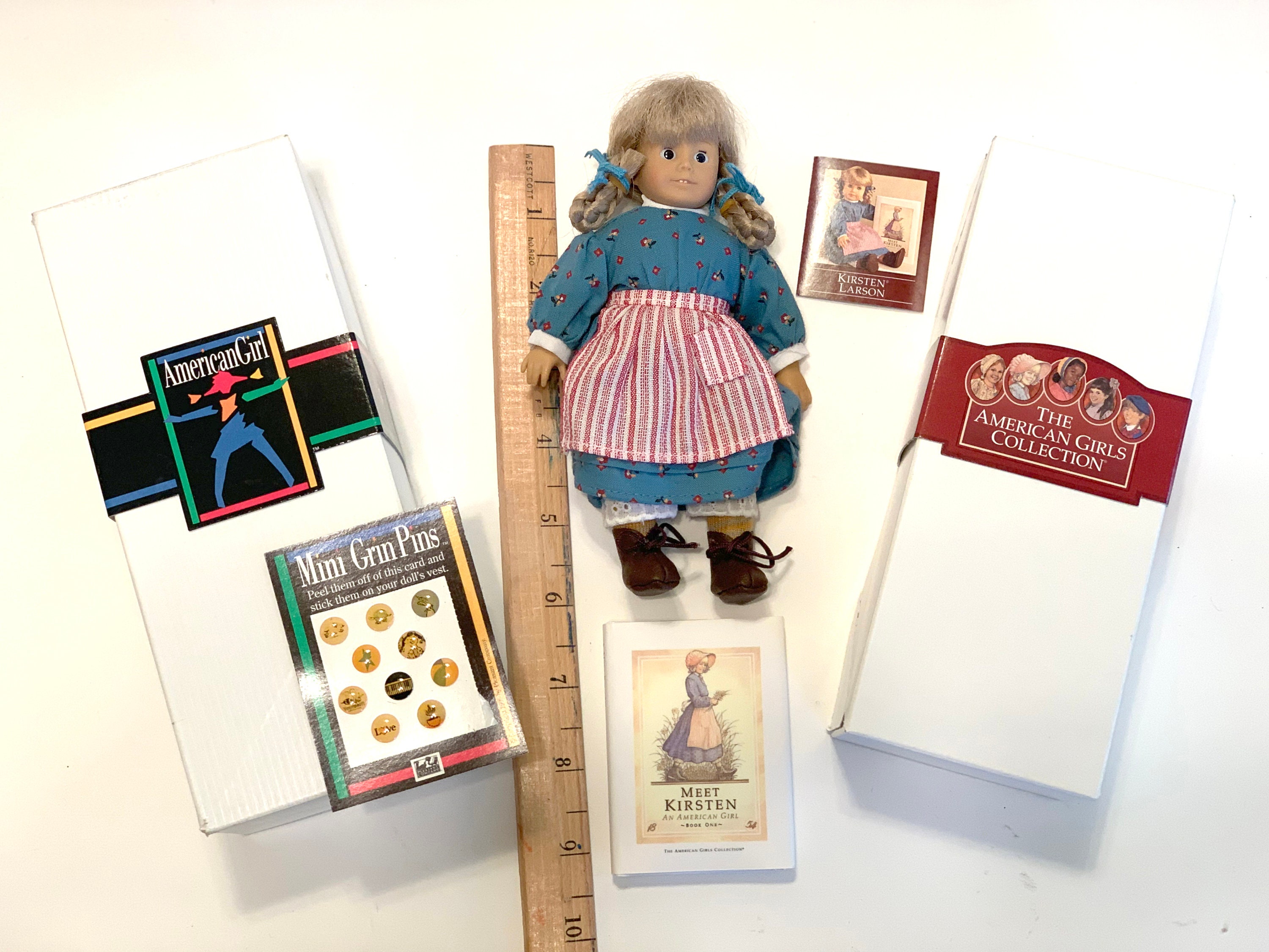 American Girl Doll - Kirsten Larson Mini in Original Box & Books! RARE ...