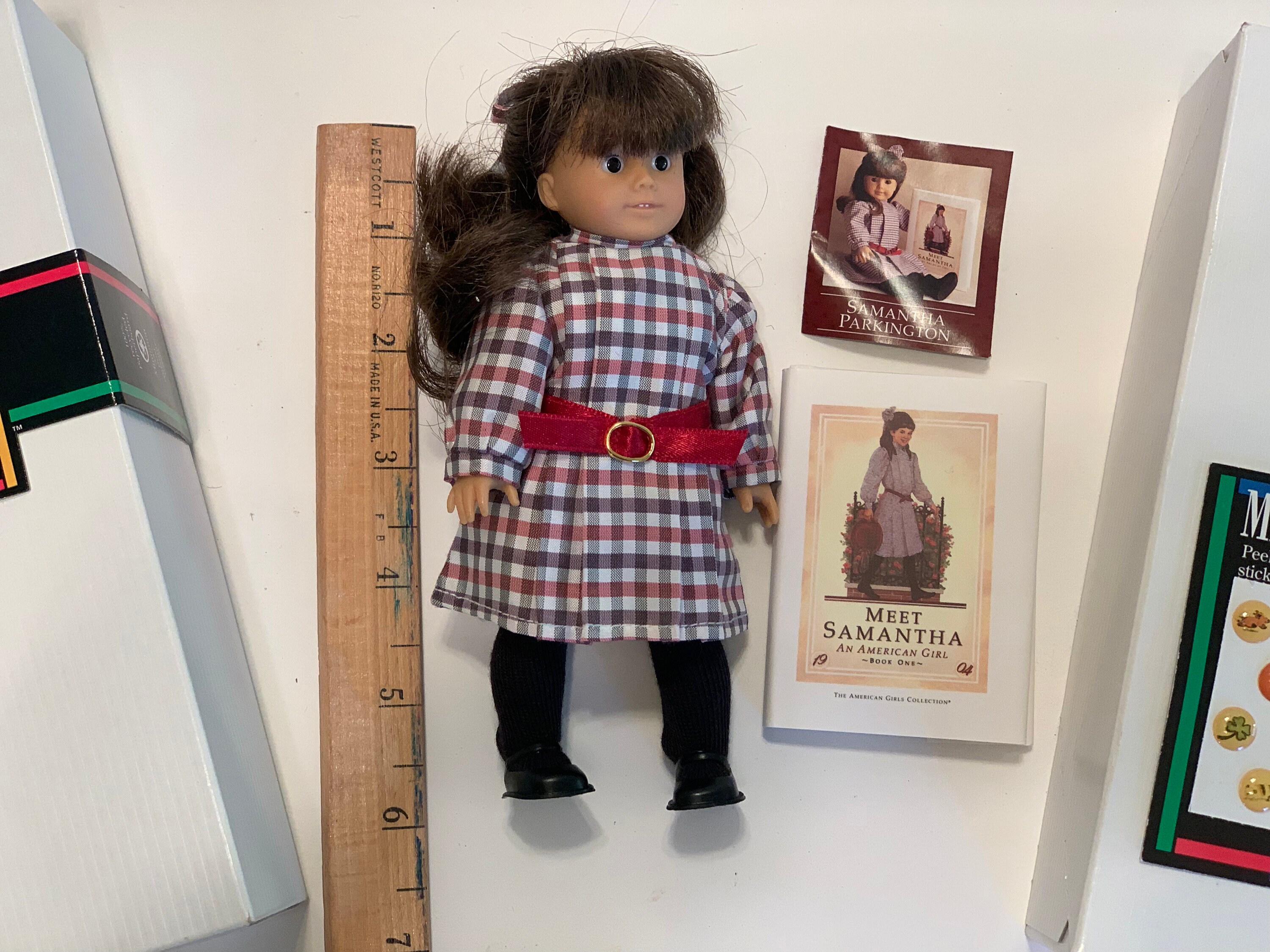 American Girl Doll Samantha Parkington Mini In Original Box And Books
