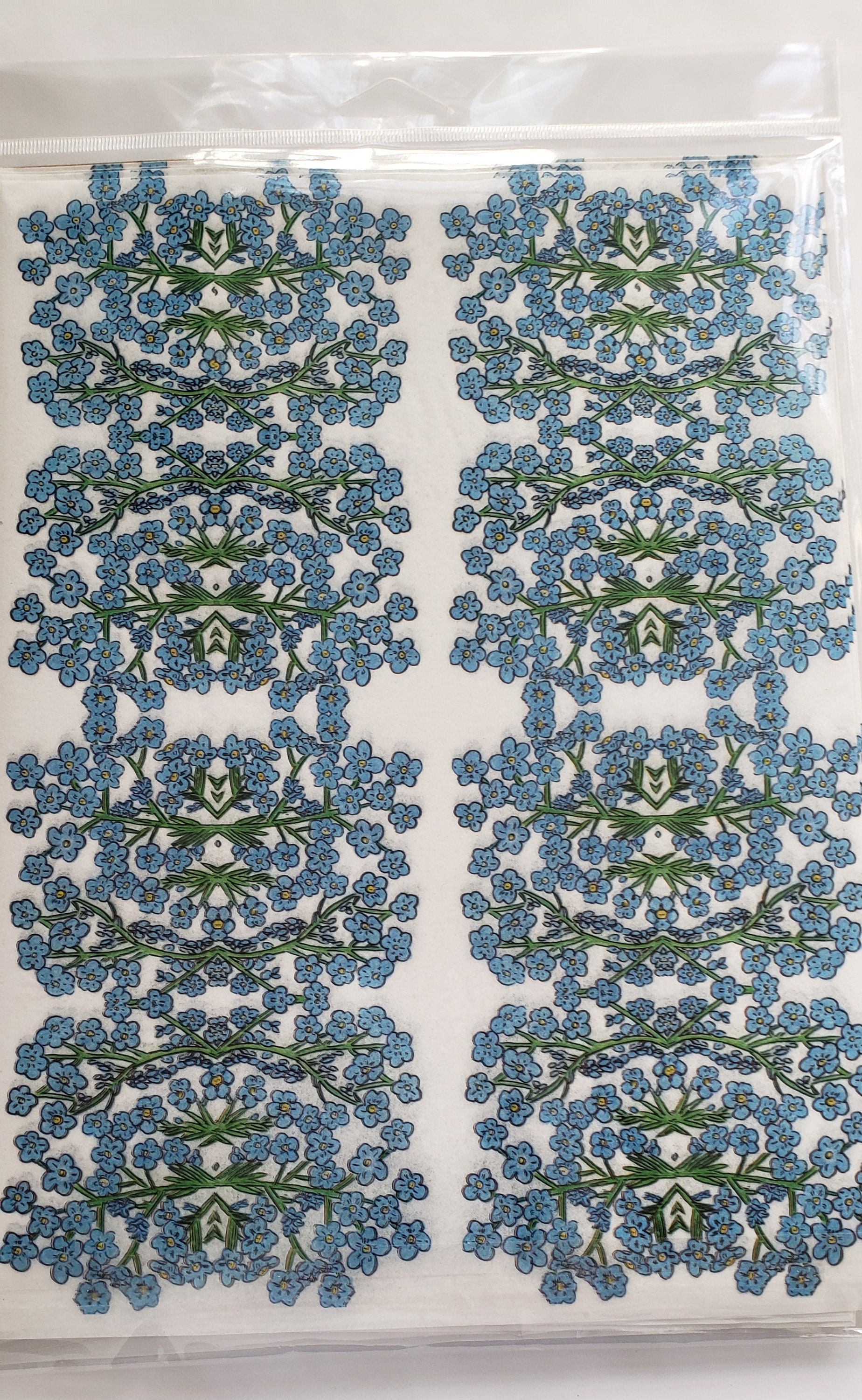 Forget Me Not Tissue Paper Kit Floral Tissue Paper All | Etsy