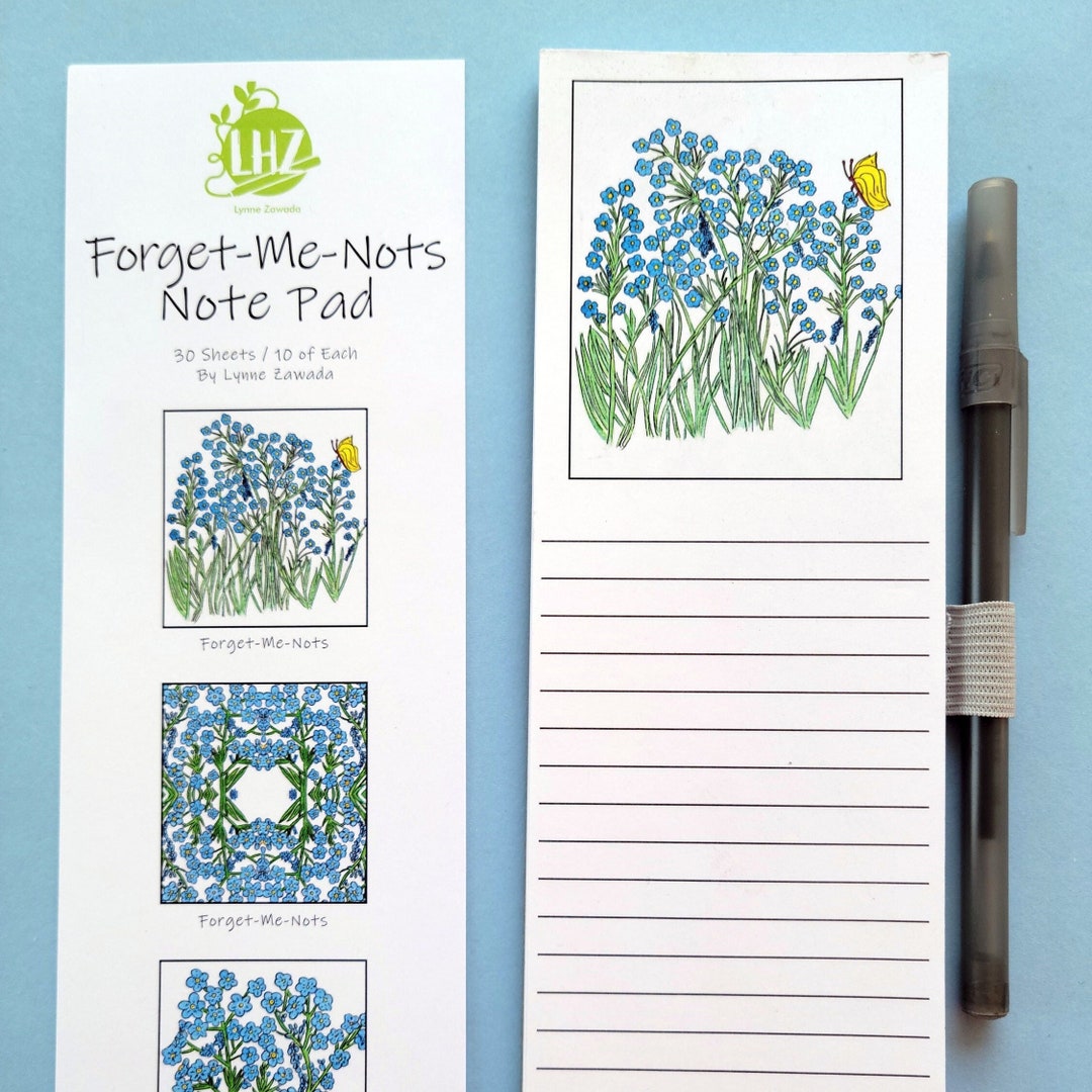 Forget Me Nots: A Magnetic Grocery List and Shopping Note Pad With Pen ...