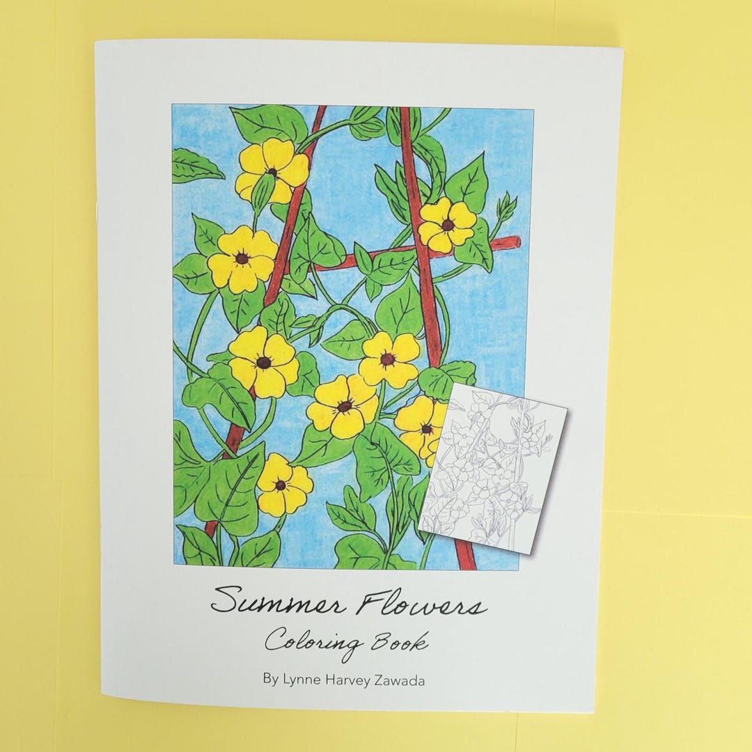The Flower Garden Coloring Book - Etsy