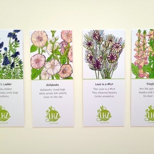 Heavenly Flowers Haiku Bookmark Pack, Four Haiku Bookmarks for Reading ...