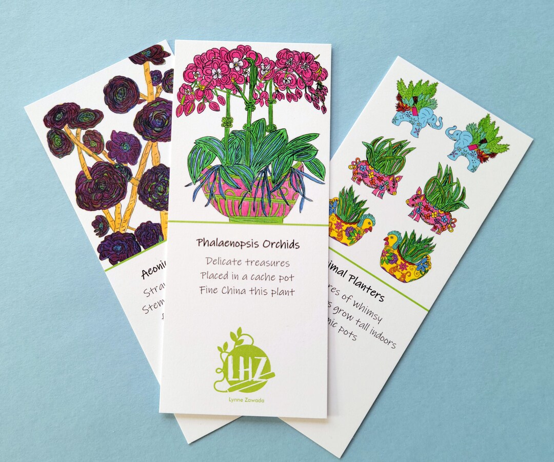 Quirky Houseplant Haiku Bookmark Pack, Bookmarks for Reading and ...