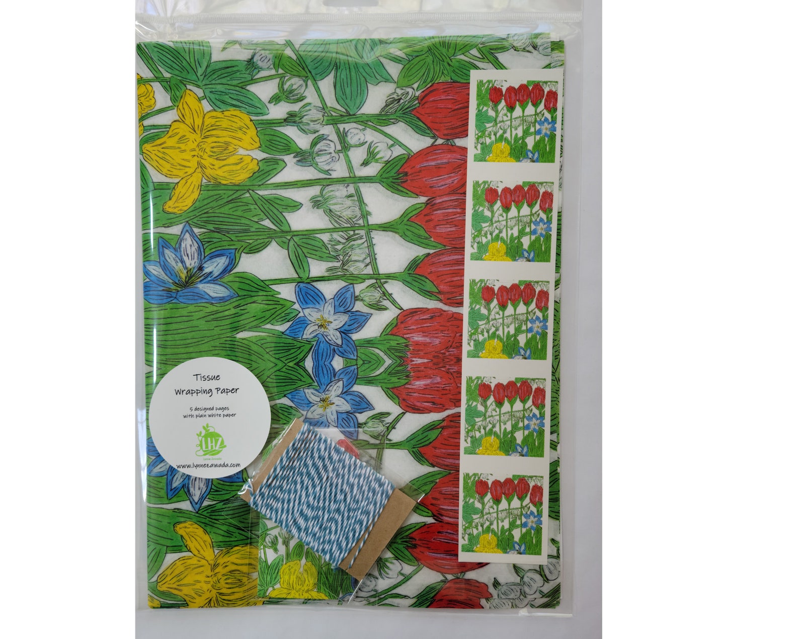 Tulip Garden Tissue Paper Kit 5 Large Sheets Tissue Paper | Etsy