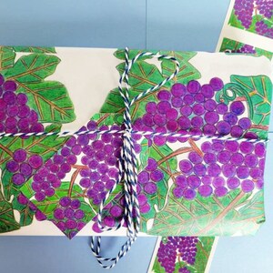 Grapes Tissue Paper Kit, 5 Large Sheets Tissue Paper, Gift Tags ...
