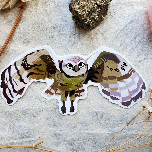 Owl Sticker - Etsy UK