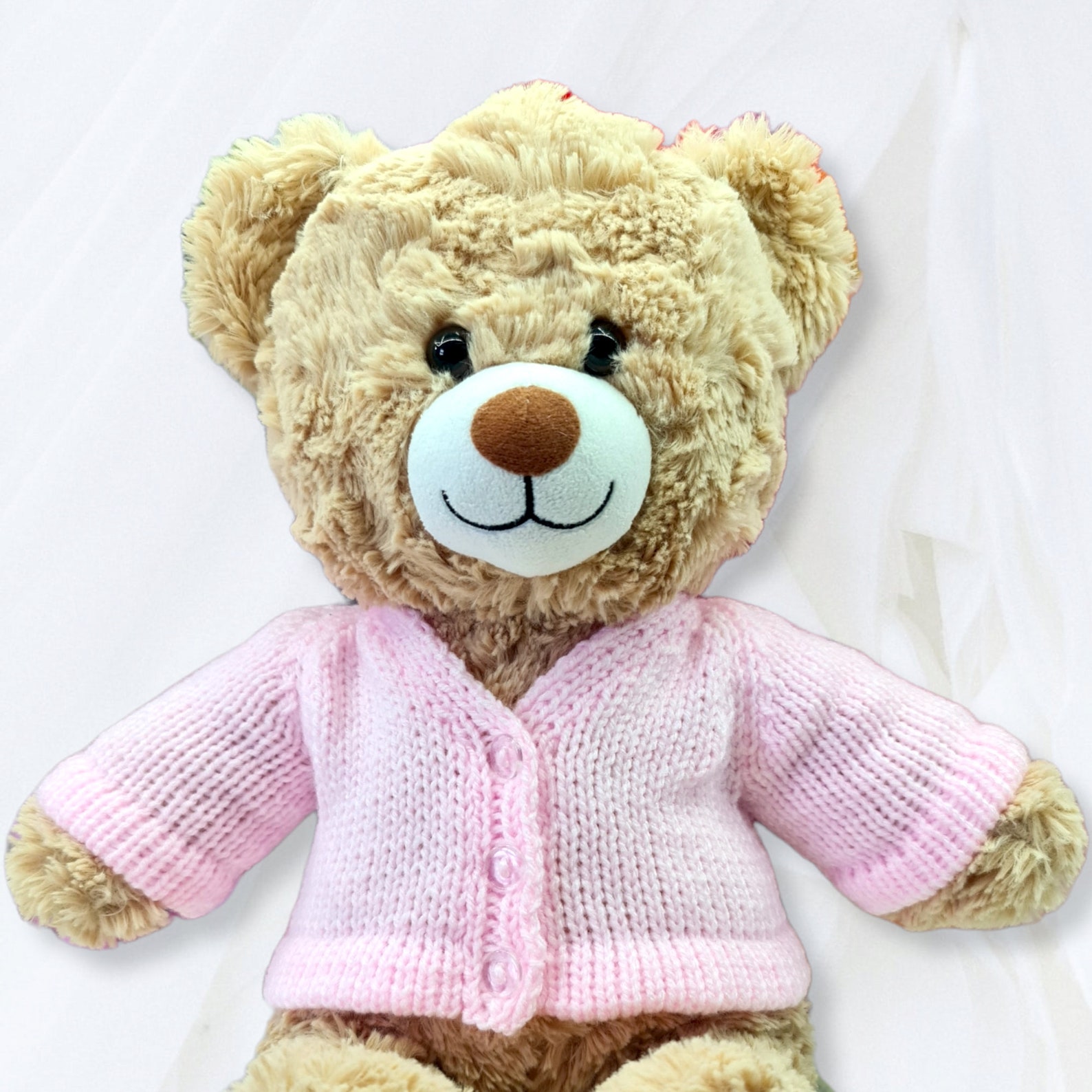 Teddy Bear Cardigan Knitting Pattern: Raglan Sleeves, 16-18 Inch ...