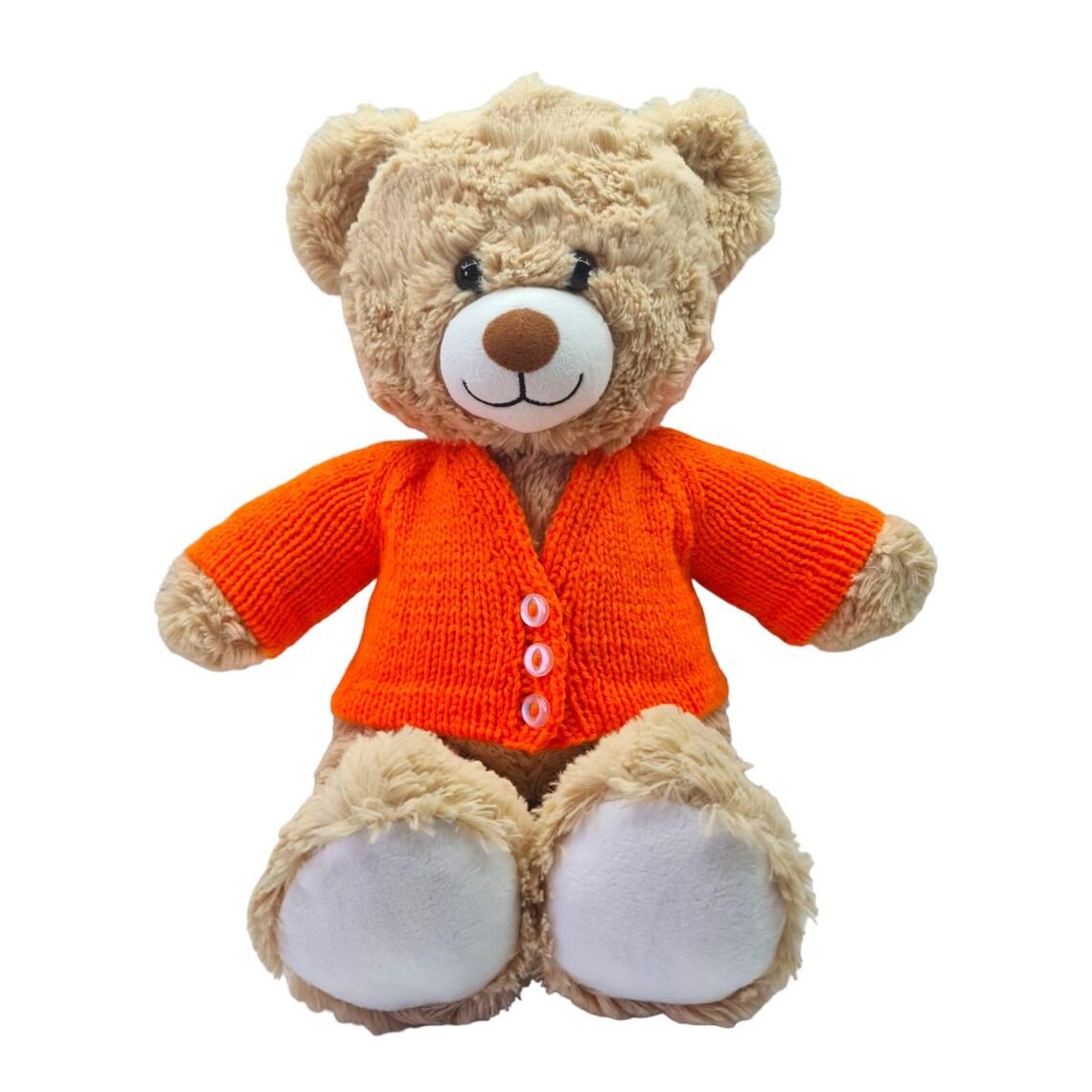 Teddy Bear Cardigan Knitting Pattern: Raglan Sleeves, 16-18 Inch ...