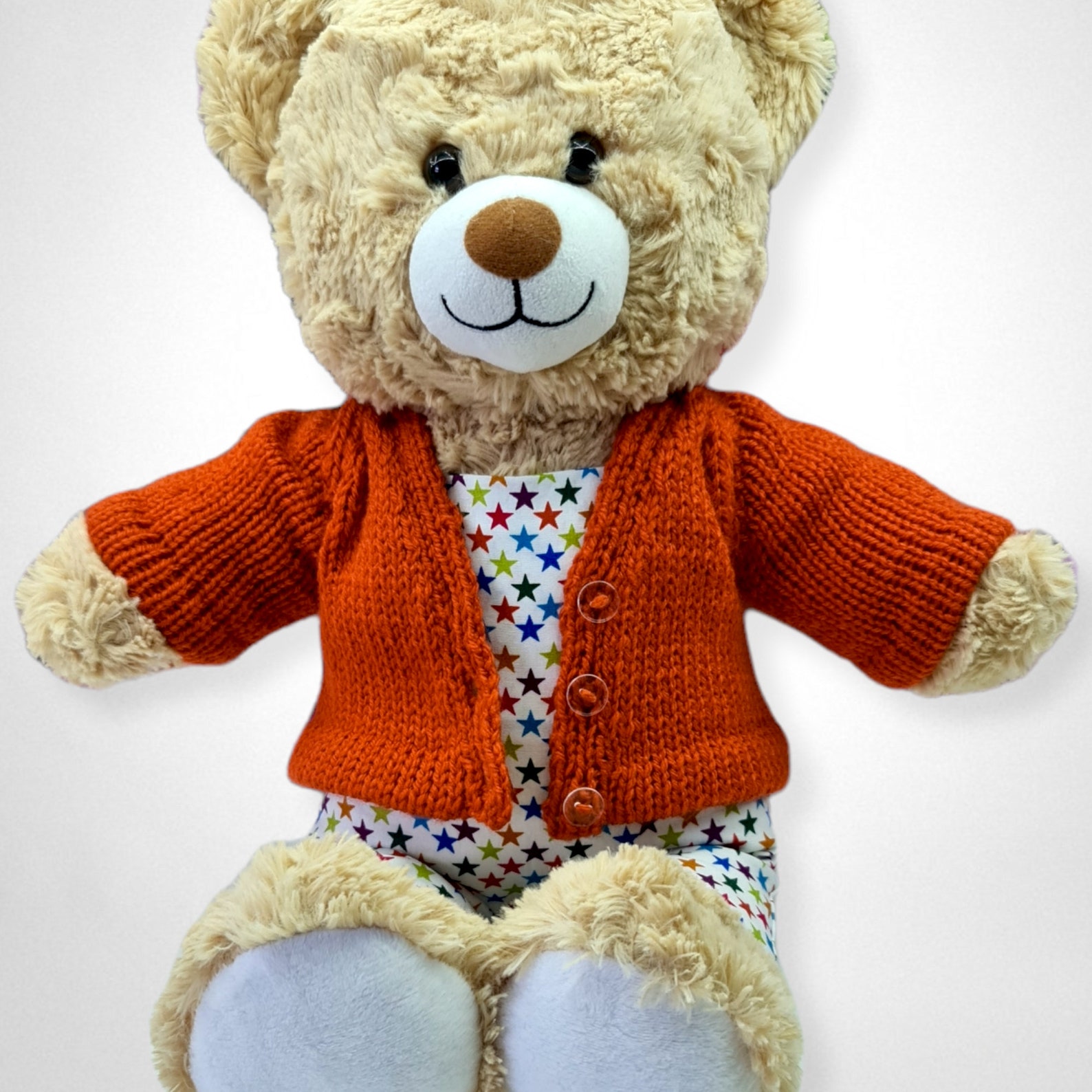 Teddy Bear Cardigan Knitting Pattern: Raglan Sleeves, 16-18 Inch ...