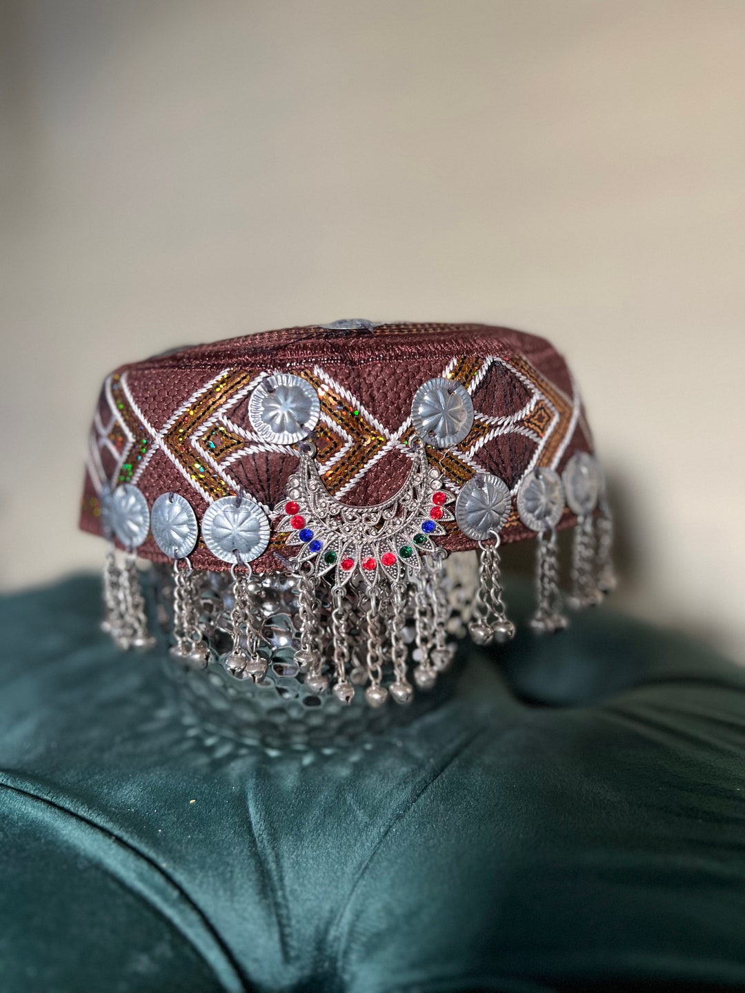 Amina Turkish Afghan Traditional Cap Head Piece Jewelry - Etsy