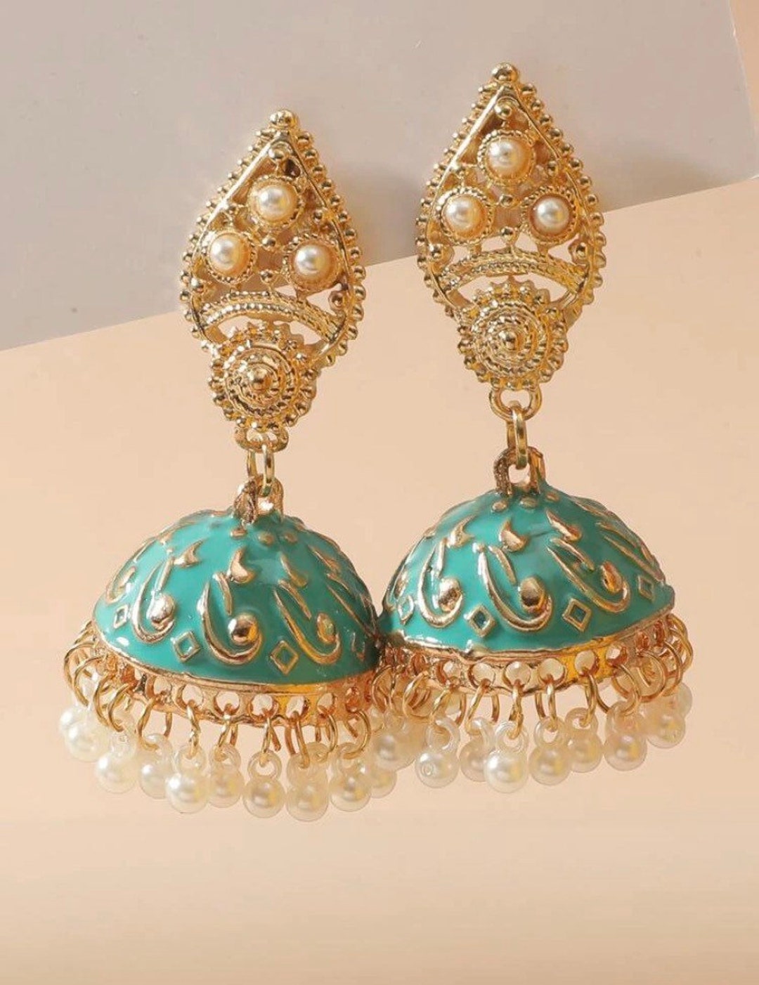 The Seila Jhumka Earrings - Afghan Earrings / Pakistani Earrings - Etsy