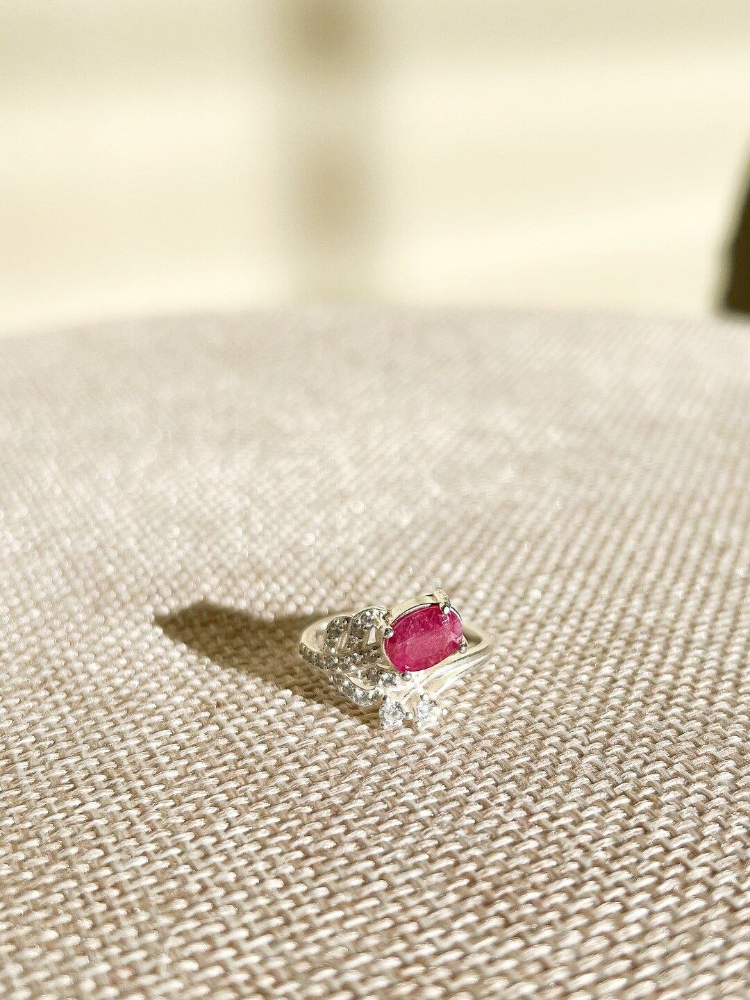 Authentic Real Ruby Stone Engagement Ring S925 Silver - Etsy