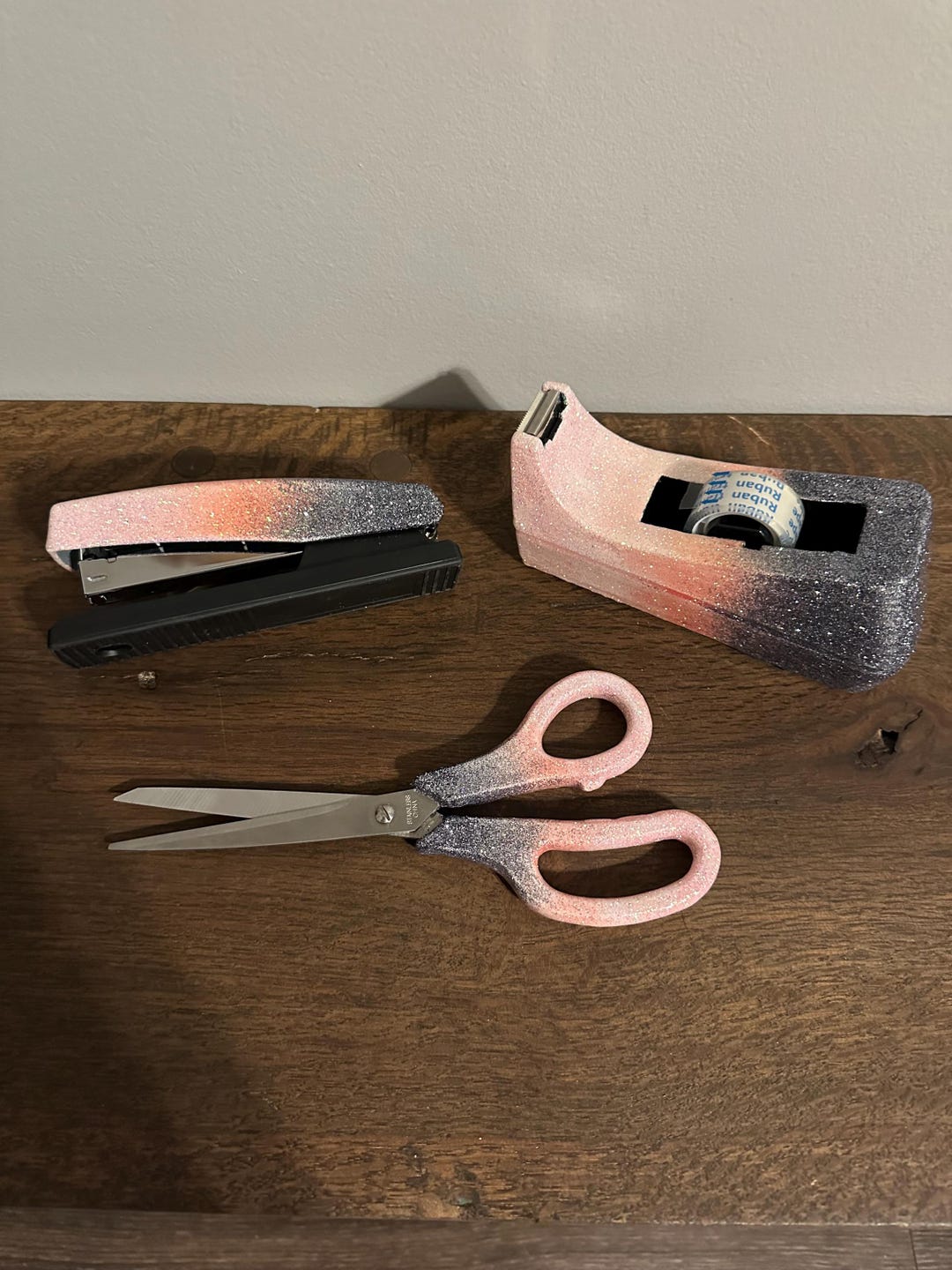 Desk Set: Personalized Glitter Stapler With or Without Matching Pen ...