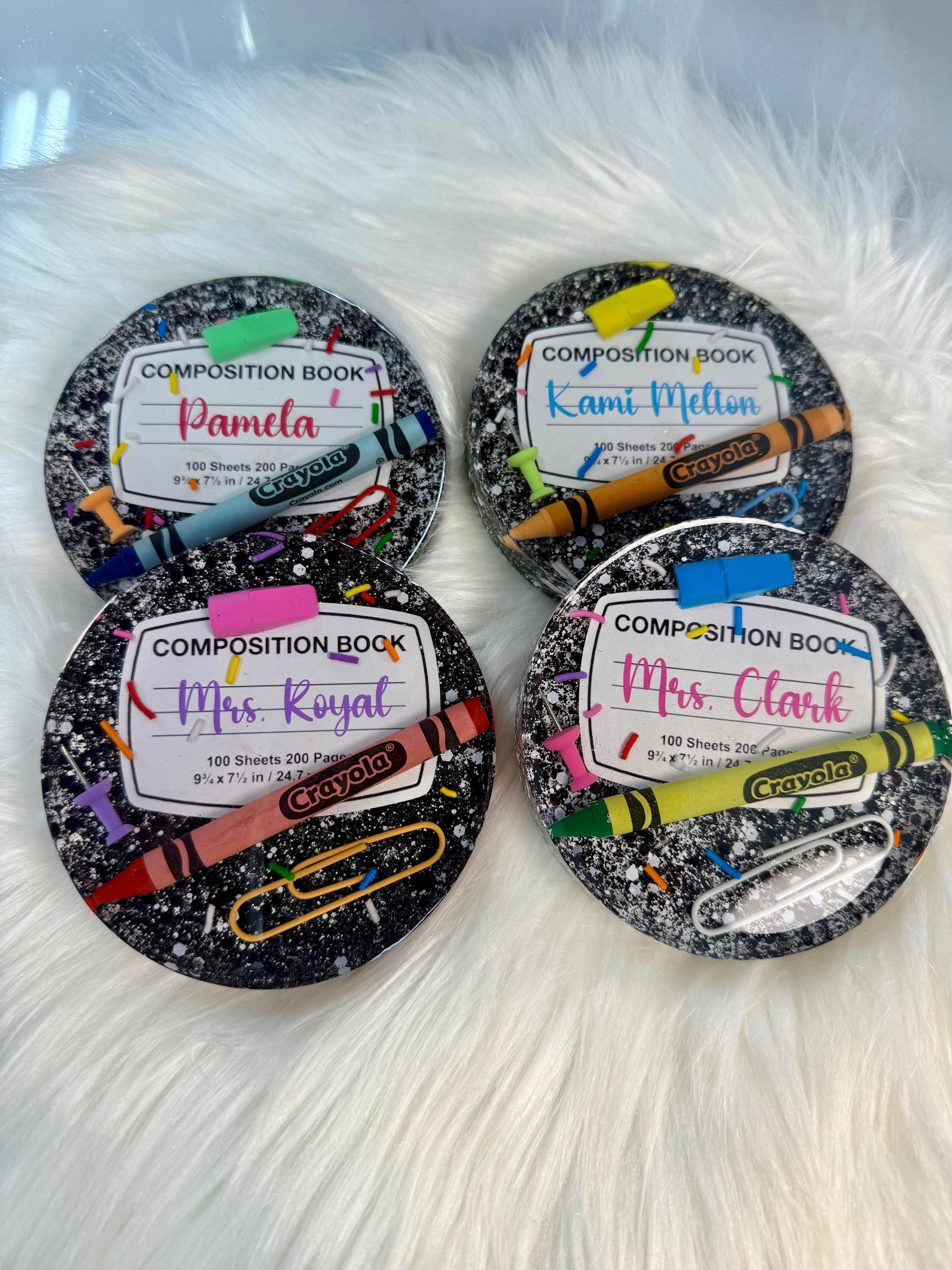 Teacher Personalized Epoxy Composition Coaster Teachers Gift Teachers ...