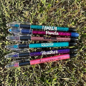 RSVP Personalized Glitter Ball Point Pen - Etsy