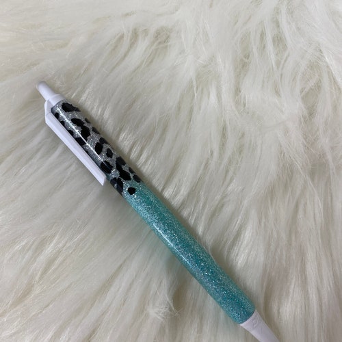 Personalized Epoxy Glitter Black Ink Pen: One Color Glitter - Etsy