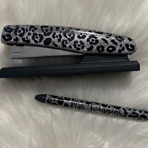 Personalized Leopard Glitter Stapler With or Without Matching Pen Great ...