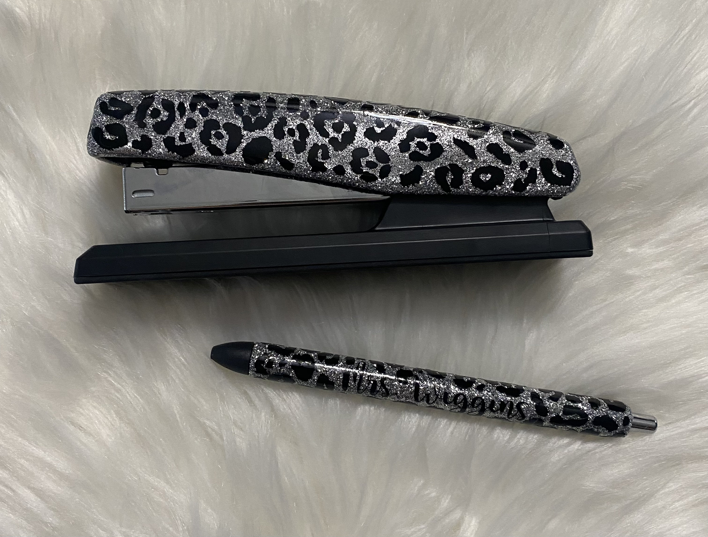 Personalized Leopard Glitter Stapler With or Without Matching Pen Great ...