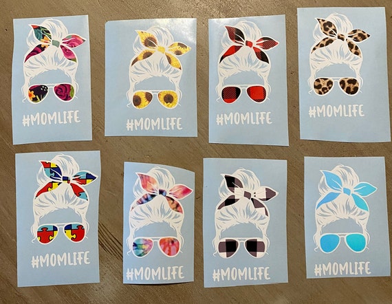 Paper Mom decals Vinyl Car Decals Mom Life Mom Mom Vinyl Decals Messy ...