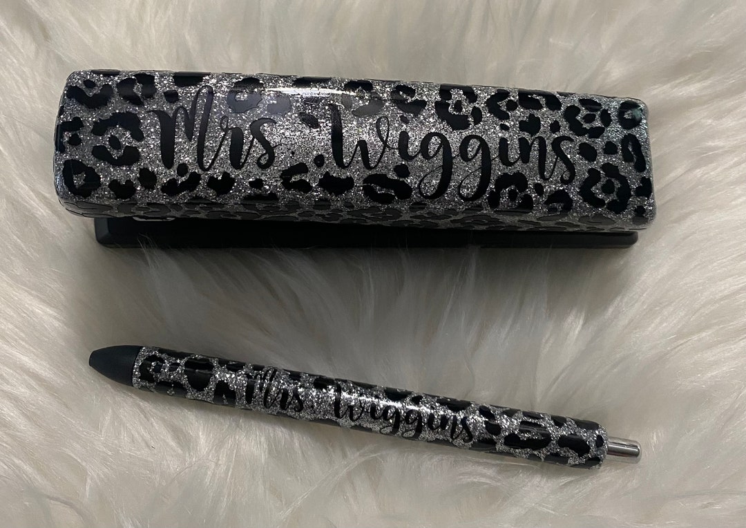 Personalized Leopard Glitter Stapler With or Without Matching Pen Great ...