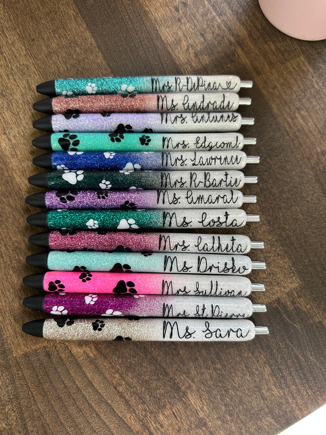 Vet Paw Print Cat/dog Half Paws and Name by Clicker Personalized Epoxy ...