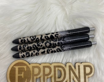 Personalized Epoxy Glitter Black Ink Pen: One Color Glitter Refillable ...