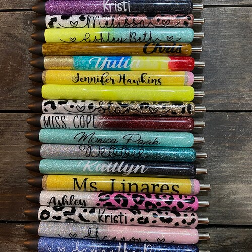 Ink Joy Personalized Epoxy Glitter Black Ink Pen: Refuillable - Etsy