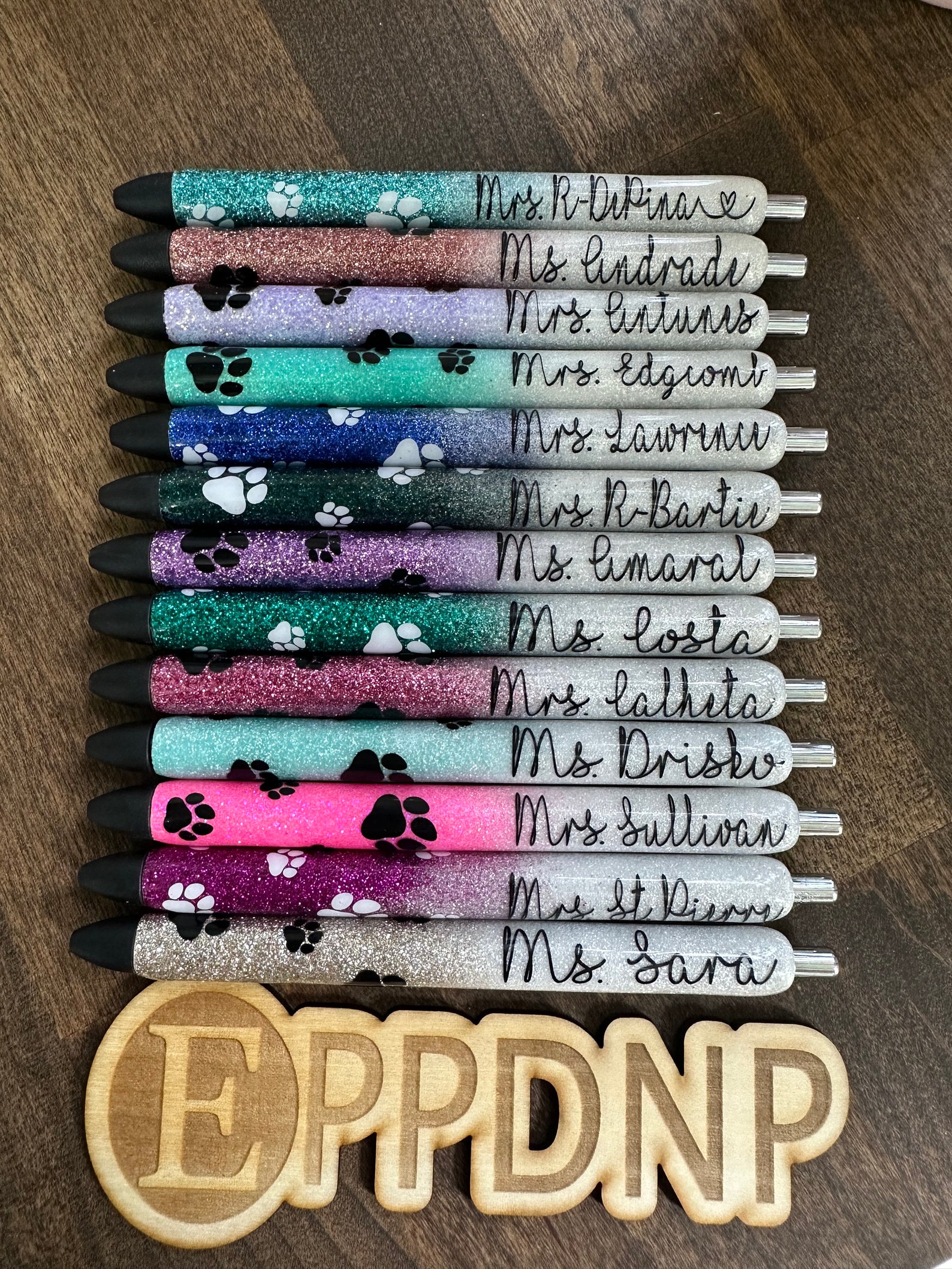 Vet Paw Print Cat/dog Half Paws and Name by Clicker Personalized Epoxy ...
